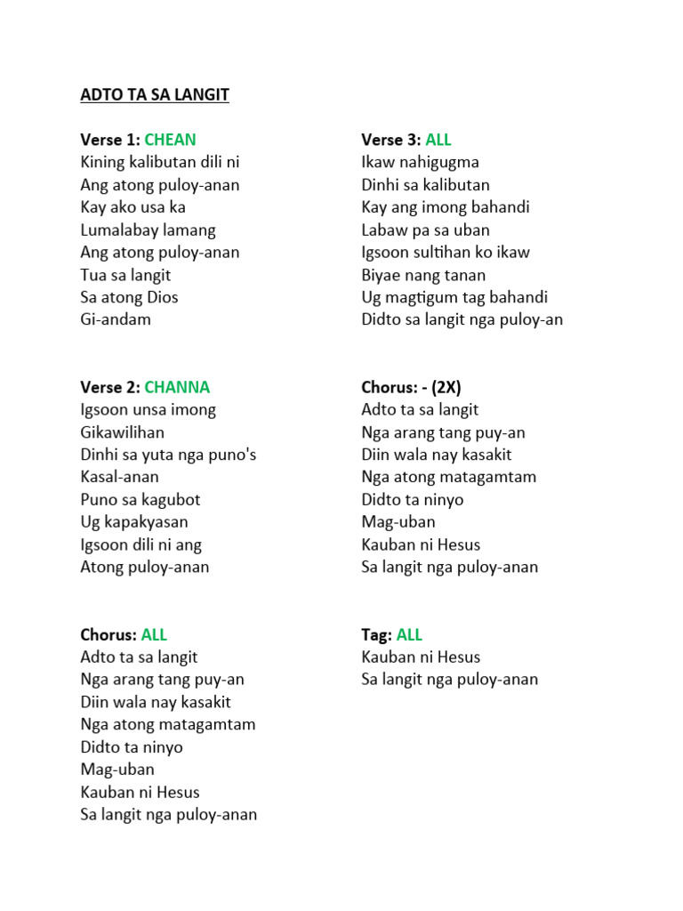 Adto Ta Sa Langit | PDF