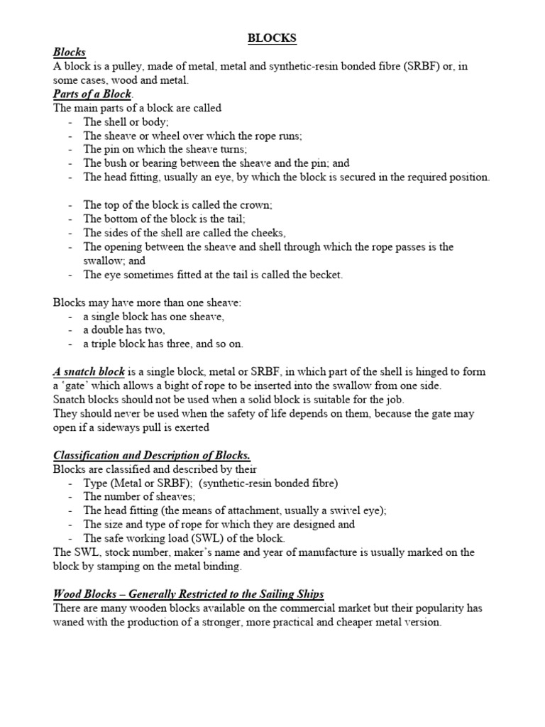 BLOCKS | PDF | Mechanics | Manufactured Goods