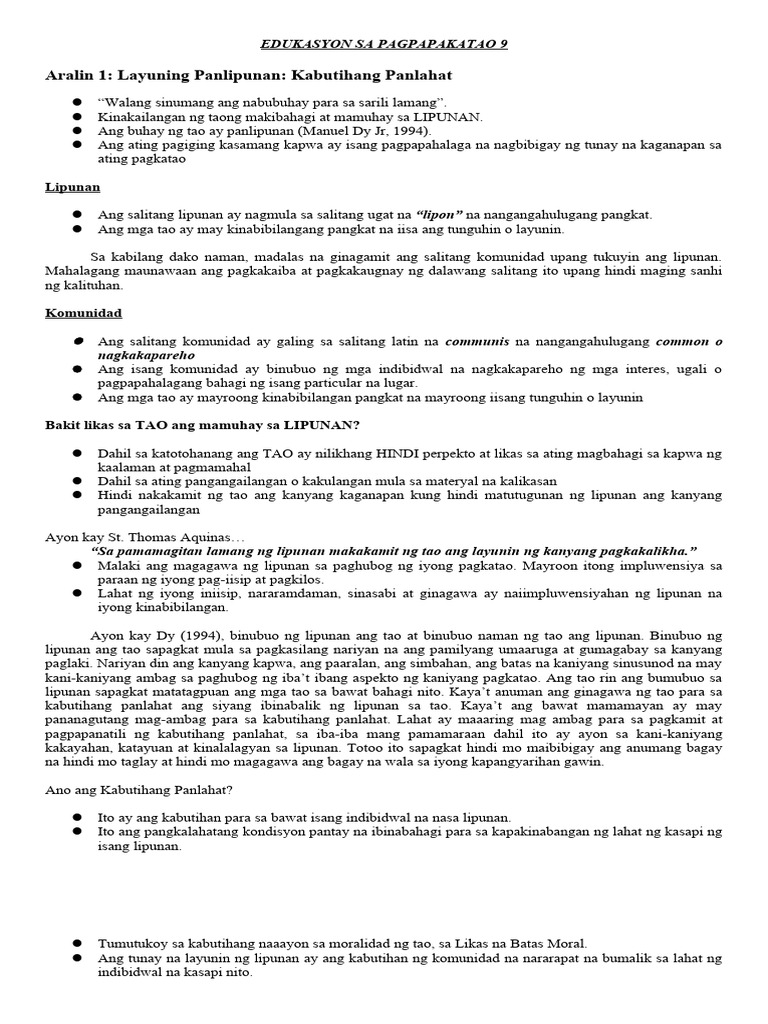 Esp 9 - Lecture 1 | PDF