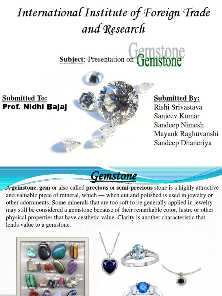 Presentation On Gemstone | PDF | Gemstone | Jewellery