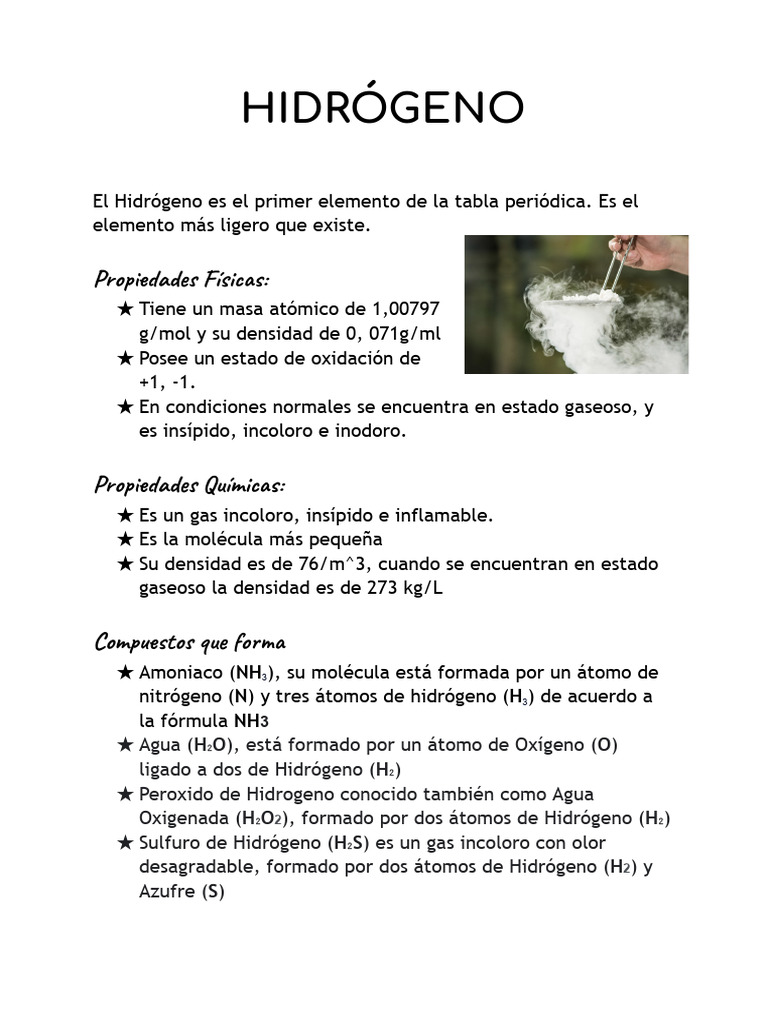 HIDRÓGENO | PDF
