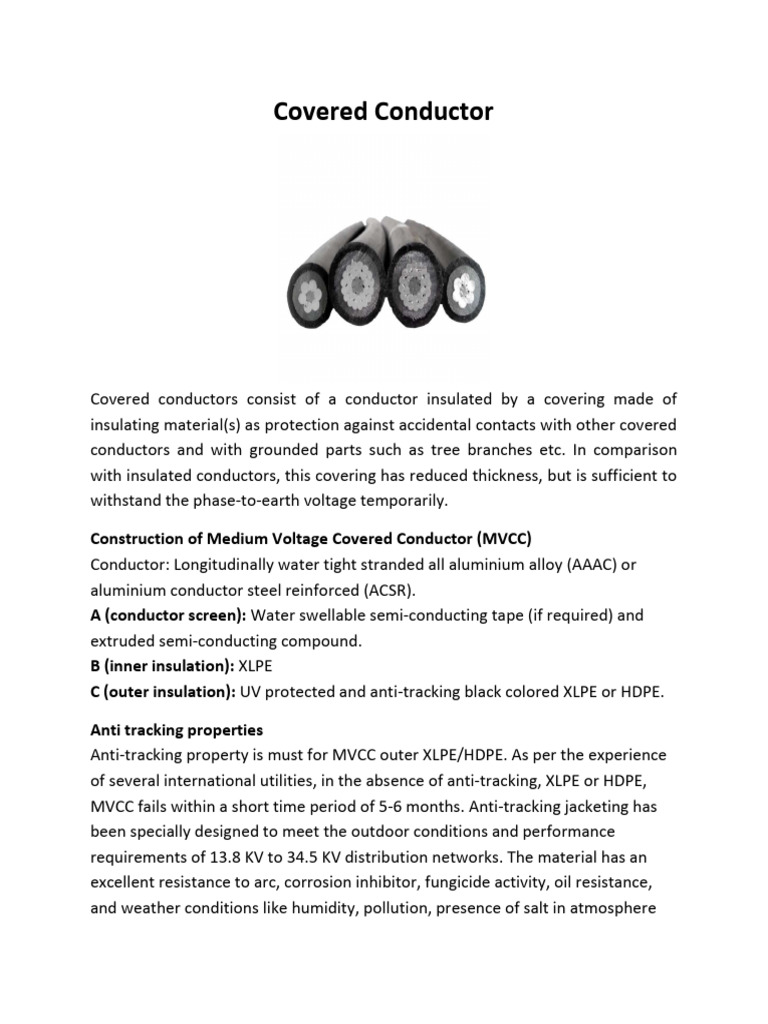 Covered Conductor | PDF | Insulator (Electricity) | Nature