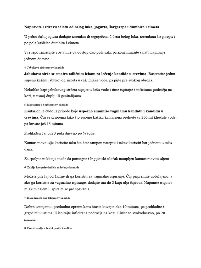 Napravite I Zdravu Salatu Od Belog Luka | PDF