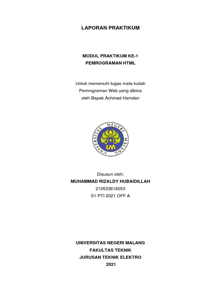 Pemrograman Web 1 | PDF