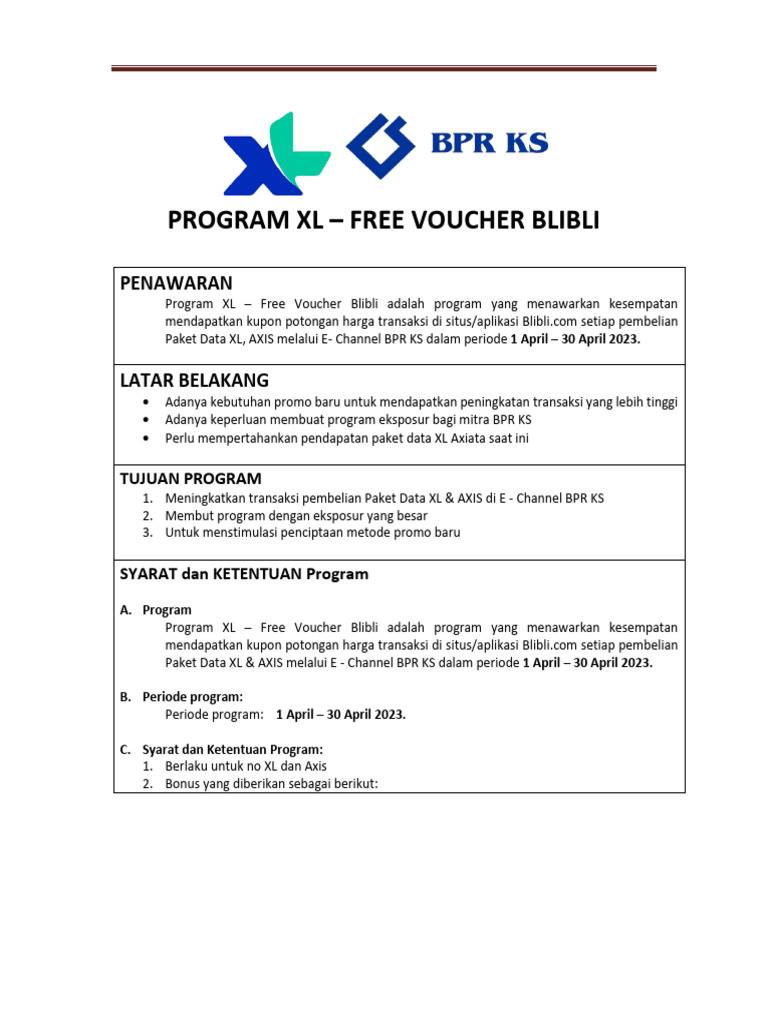 Program Voucher Blibli Ramadhan | PDF