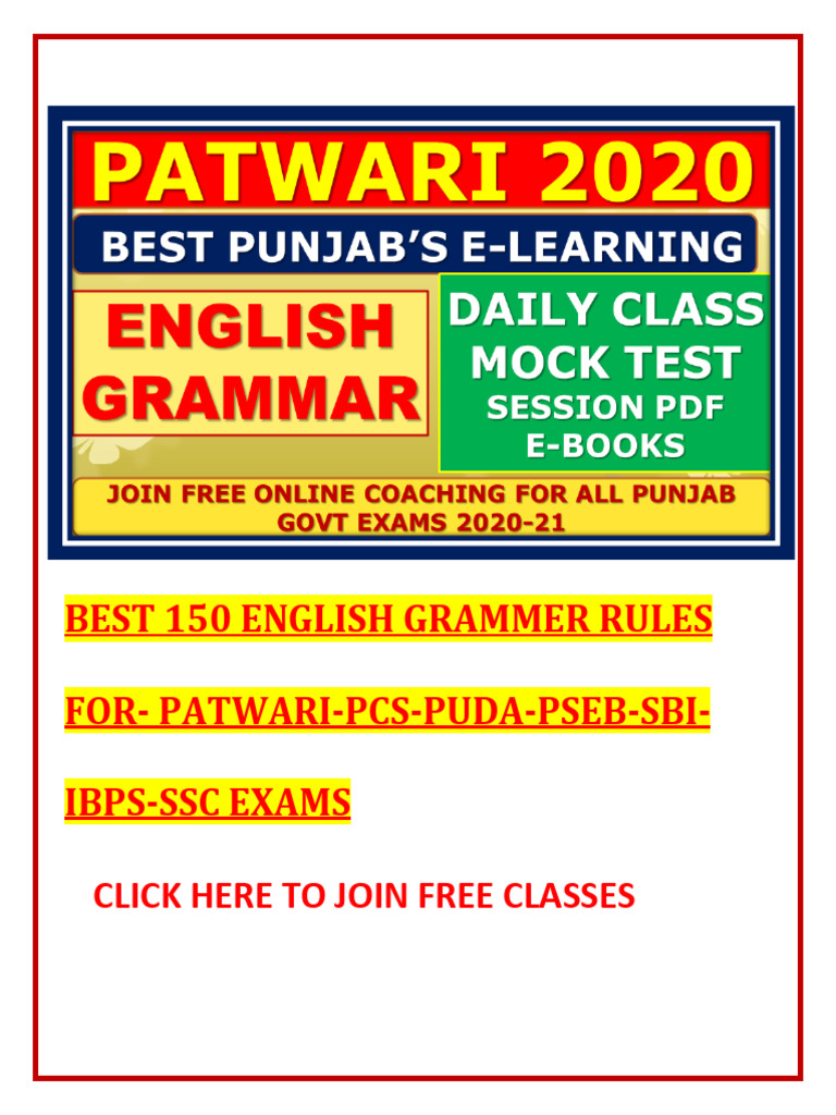 30 Day Top 5 English Grammar Rules PDF 1 1 | PDF | Grammatical Number ...