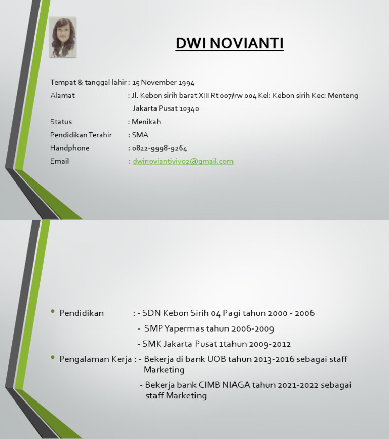 Dwi Novianti CV | PDF