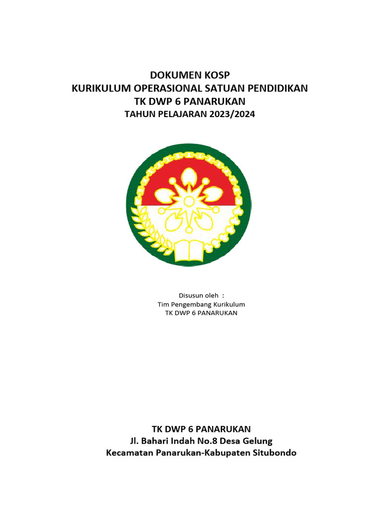 Dokumen Kosp TK DWP 6 | PDF Dokumen Kosp TK DWP 6 | PDF