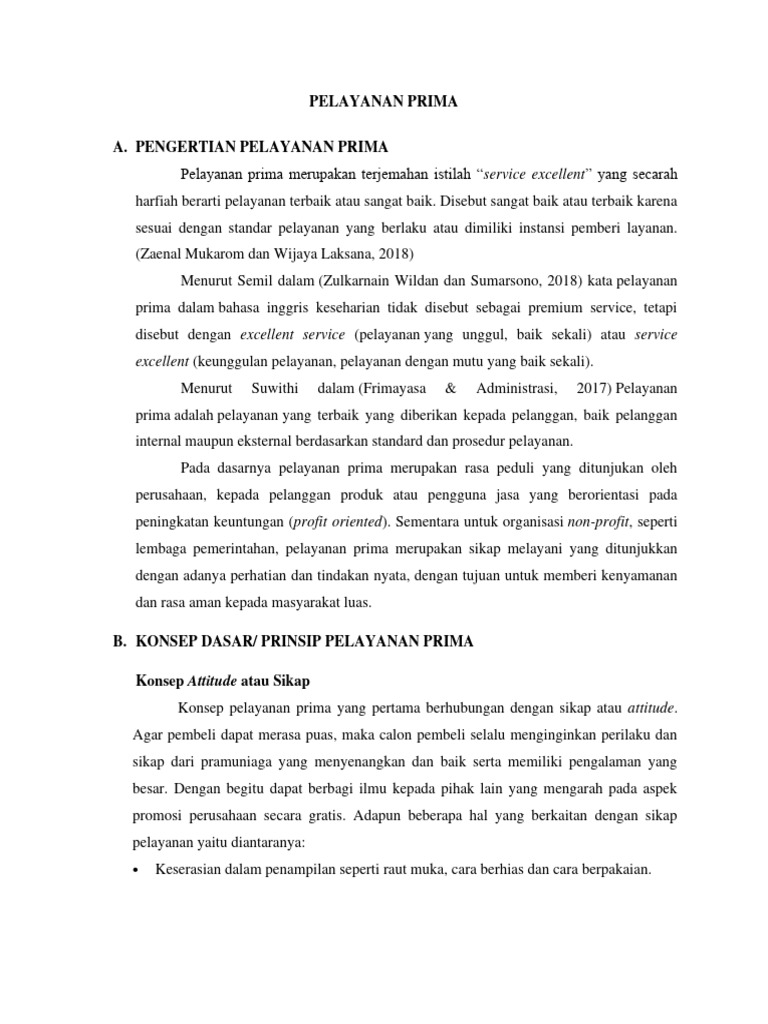 Pelayanan Prima | PDF