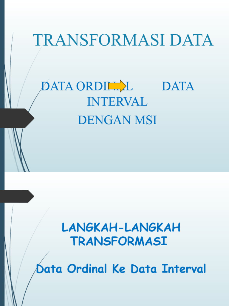 Transformasi Data Ordinal ke Interval | PDF