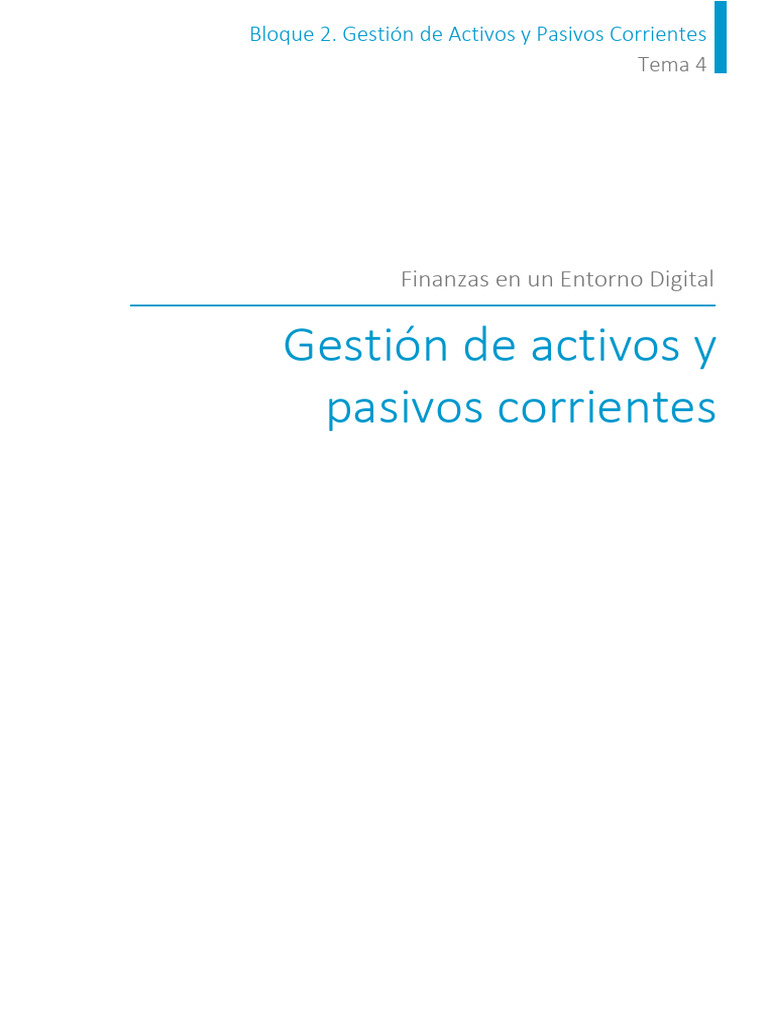 Tema 4 | PDF | Capital de trabajo | Business
