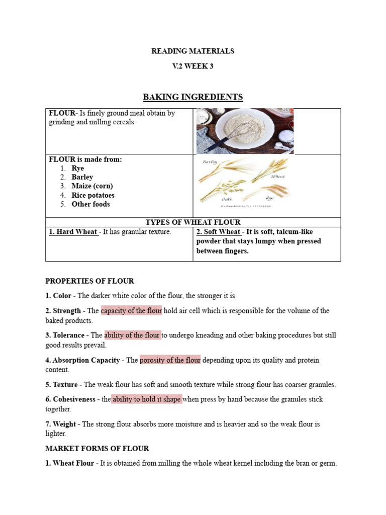 Tle Week 3 | PDF | Flour | Breads