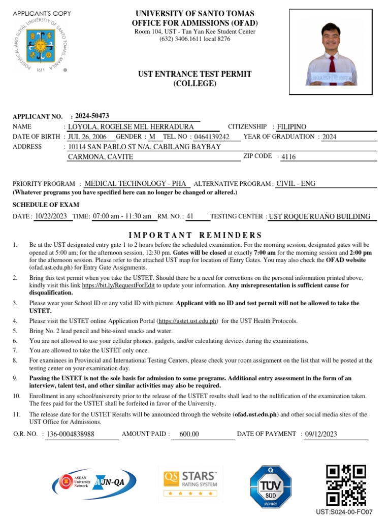 Ustet Test Permit | PDF