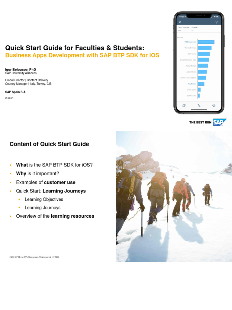 Quick Start Guide - SAP BTP SDK For iOS | PDF | Ios | Mobile App