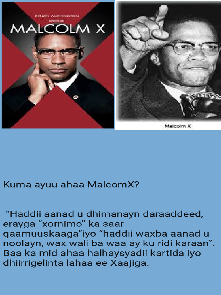 Taariikhda Marcom X | PDF