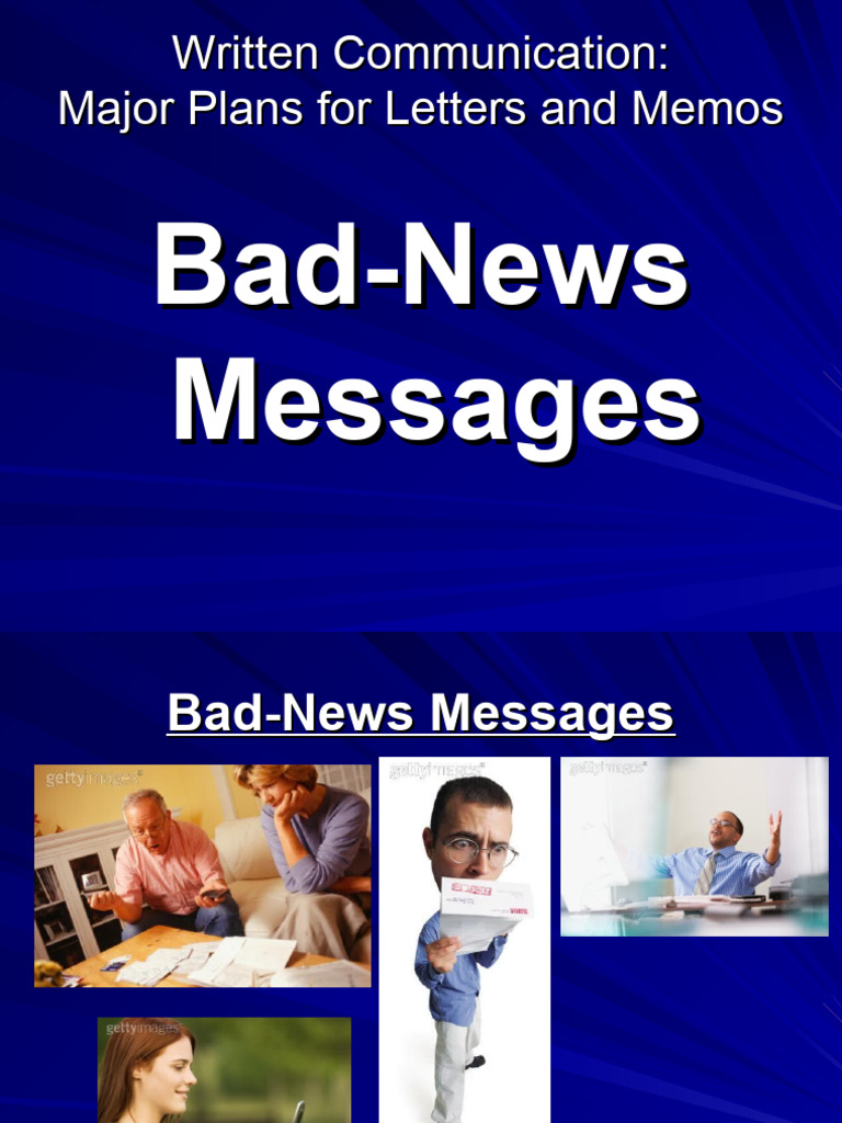 Bad News Messages | PDF | Human Communication | Communication