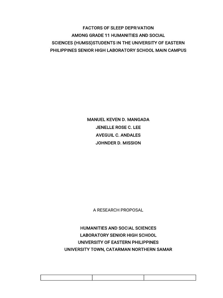Qualitative Research of Sleep deprivation | PDF | Sleep | Sleep Deprivation