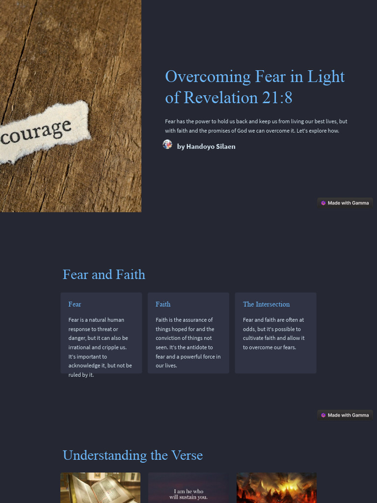 Overcoming Fear in Light of Revelation 218 | PDF | Faith | God