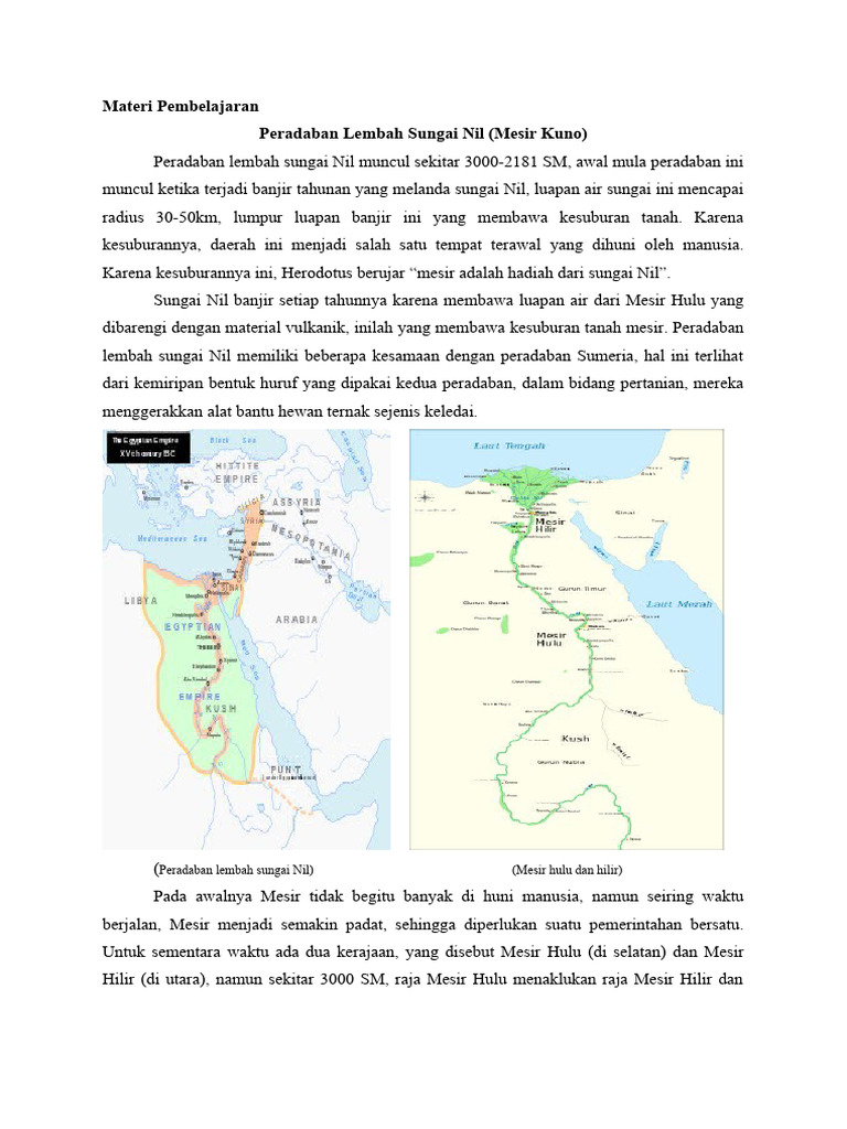 Materi Dan Soal Peradaban Mesir | PDF