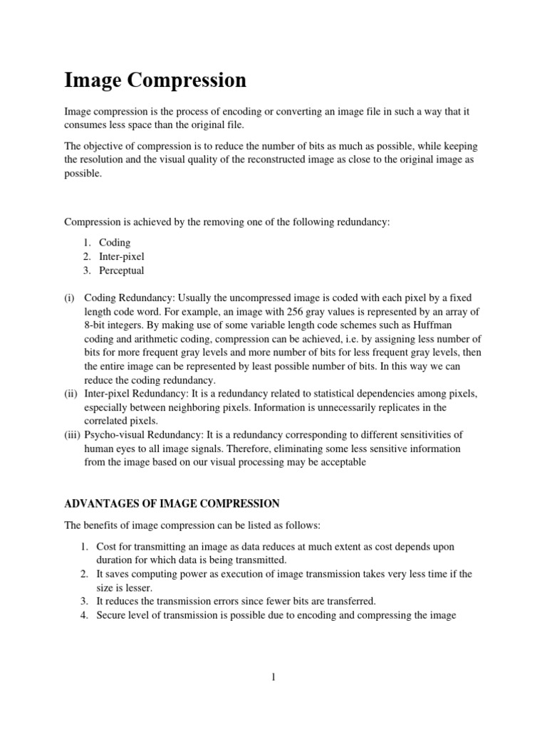 5 Image Compression 1 | PDF | Data Compression | Digital Signal Processing