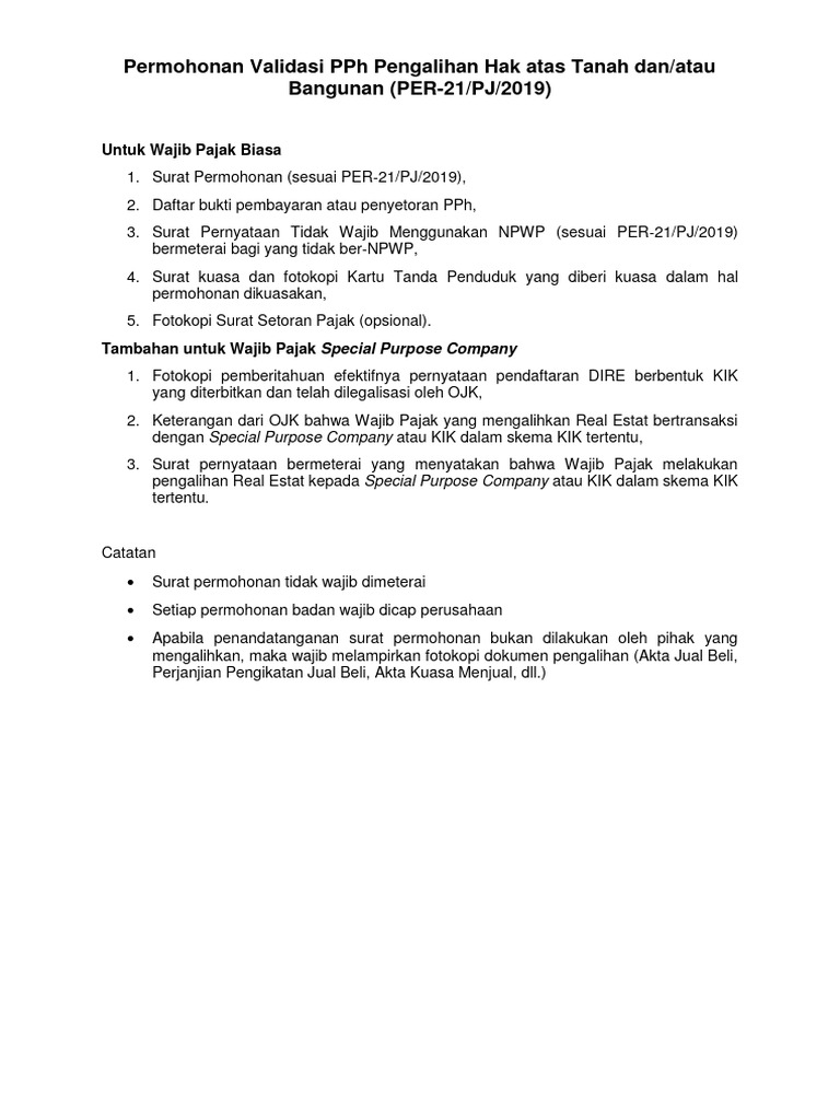 Formulir Validasi PPH | PDF