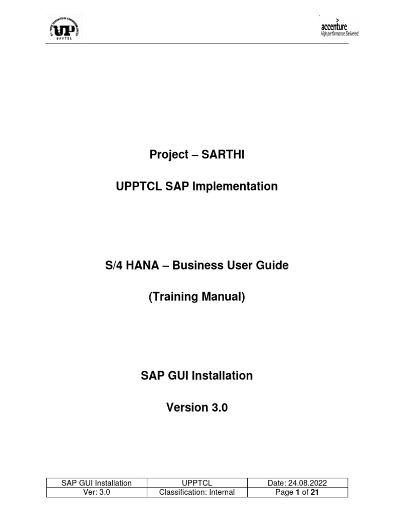 SAP GUI Installation User Manual | PDF | Screenshot | Icon (Computing)