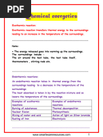 Exothermic and Endothermic Reactions - Worksheet | PDF | Chemical ...