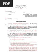 Complaint Affidavit - Violation of BP BLG 22 Bouncing Checks | PDF ...