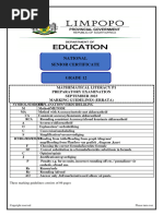 Mathematical Literacy Maths Lit NSC P1 Memo Nov 2022 Eng | PDF