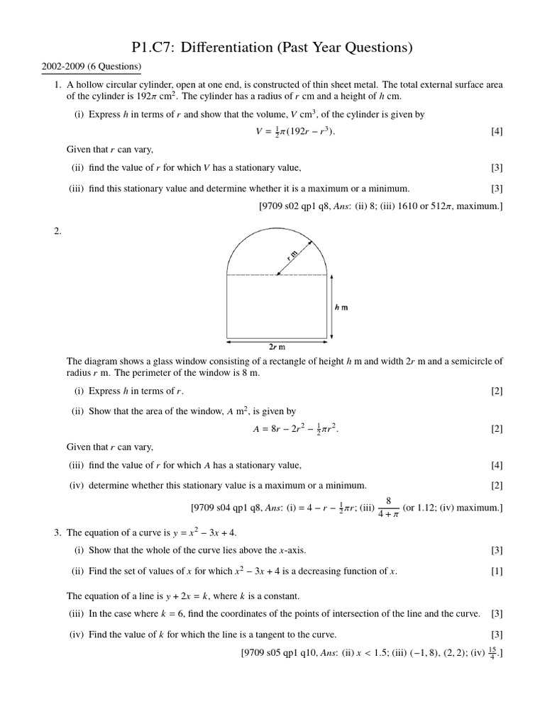 Differentiation Pdf Function Mathematics Area