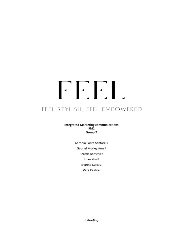 IMC Proposal Feel Report | PDF | Fashion | Advertising