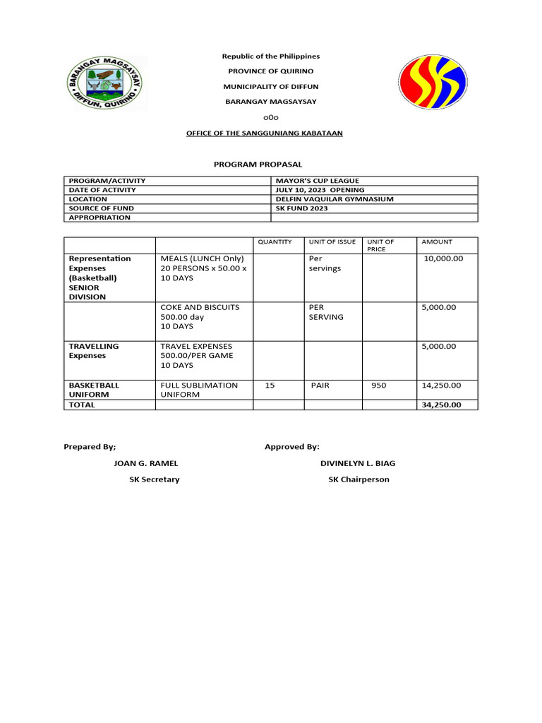 Program Proposal Basketball | PDF