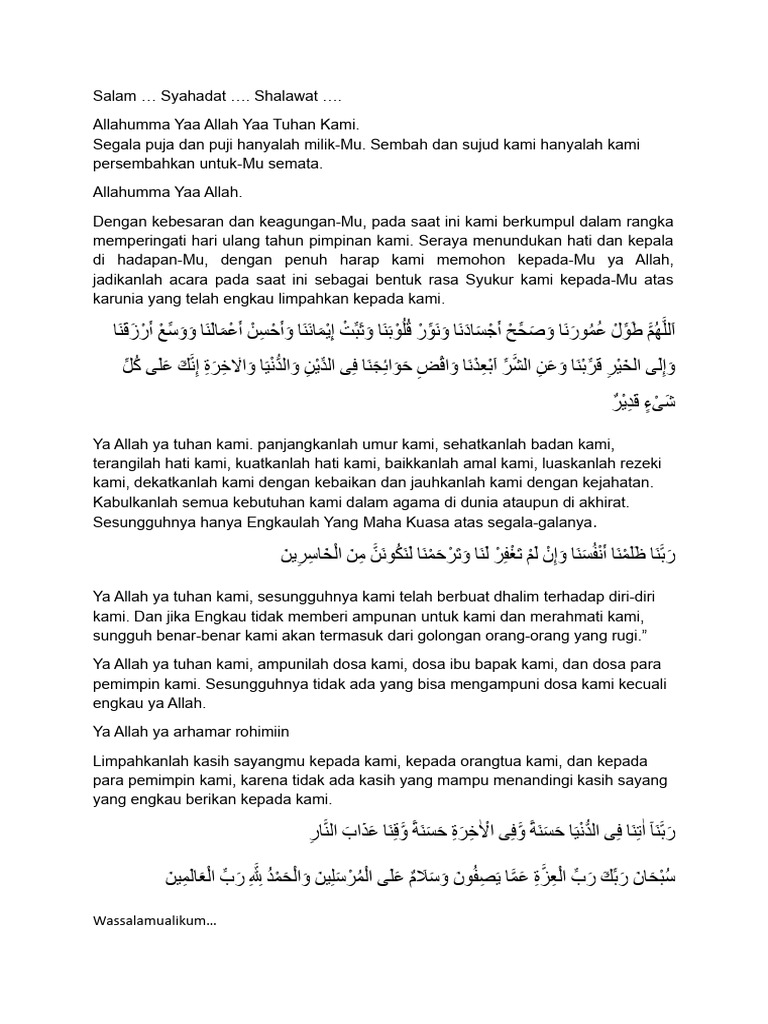 Doa Ulang Tahun | PDF