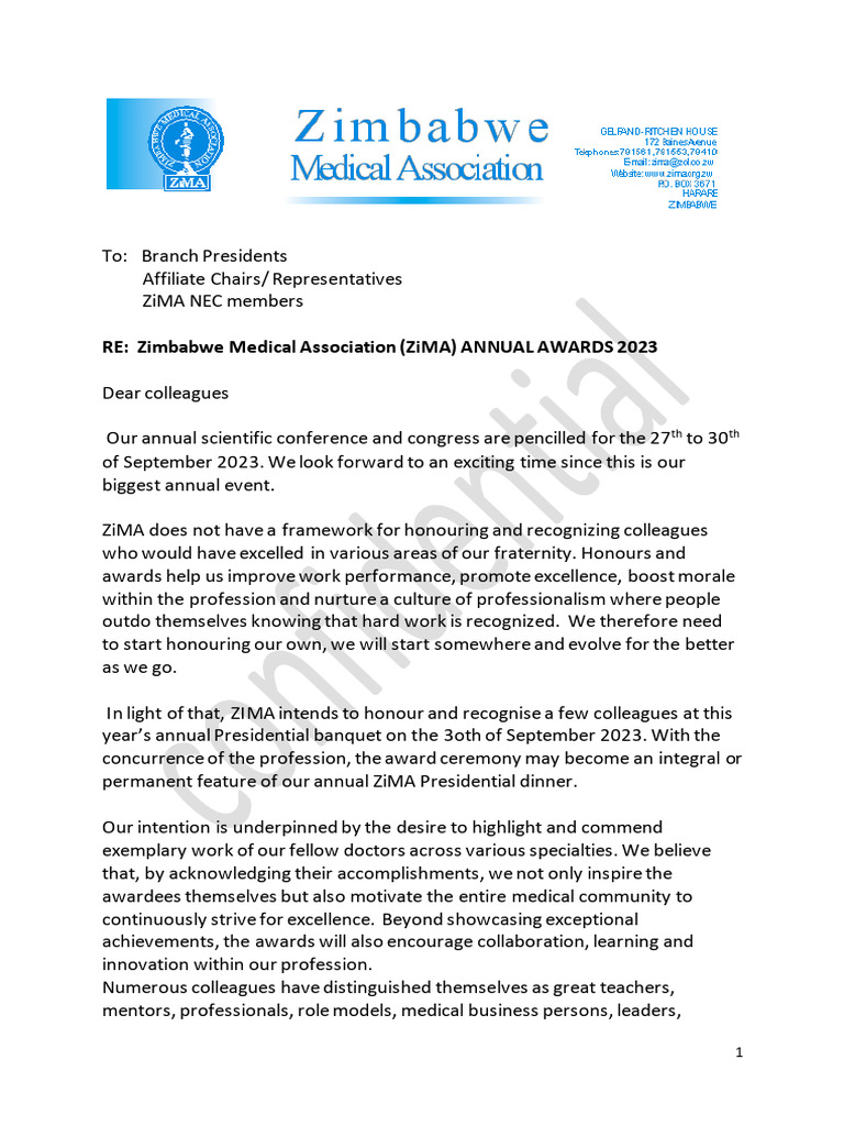 ZiMA Excellence AWARDS 2023 | PDF