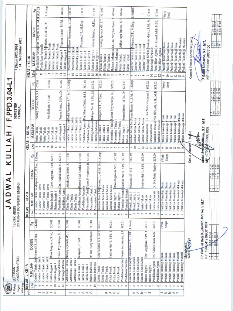 Jadwal GSL 2023.2024 | PDF