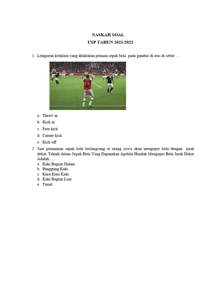 Naskah Soal Usp 2022 Paket - A | PDF