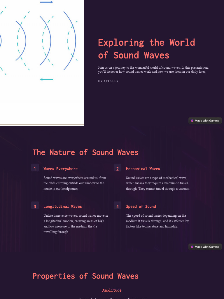 Exploring The World of Sound Waves | PDF | Sound | Waves