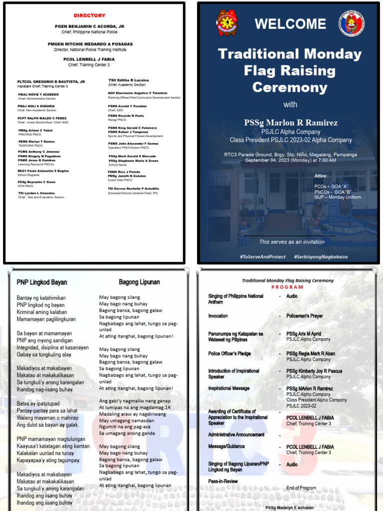 Flag Raising Program Sample | PDF | Philippines