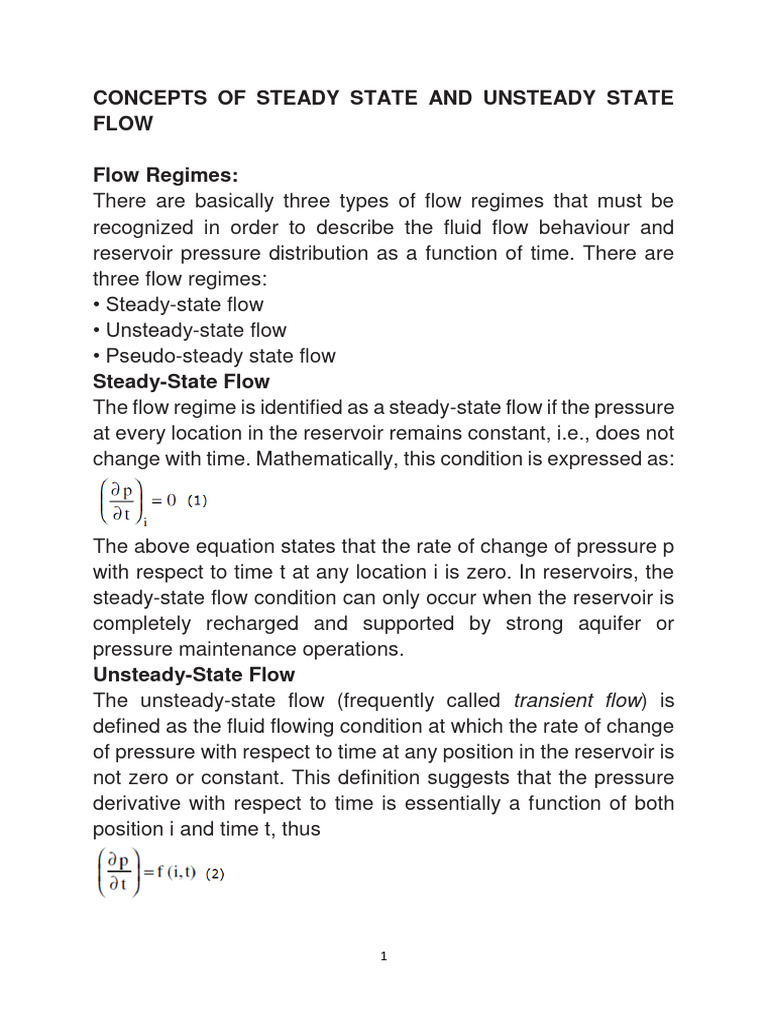 5b Concepts Of Steady State And Unsteady State Pdf Fluid Dynamics