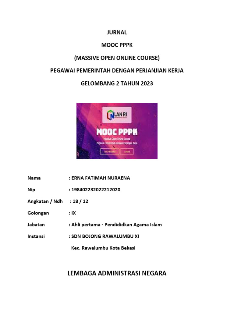 Jurnal Mooc Erna FN | PDF