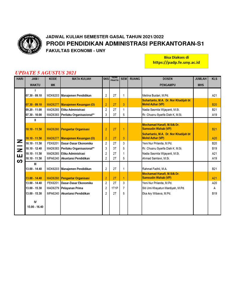 S1 Pend Administrasi Perkantoran - 5 Agustus 2021 | PDF