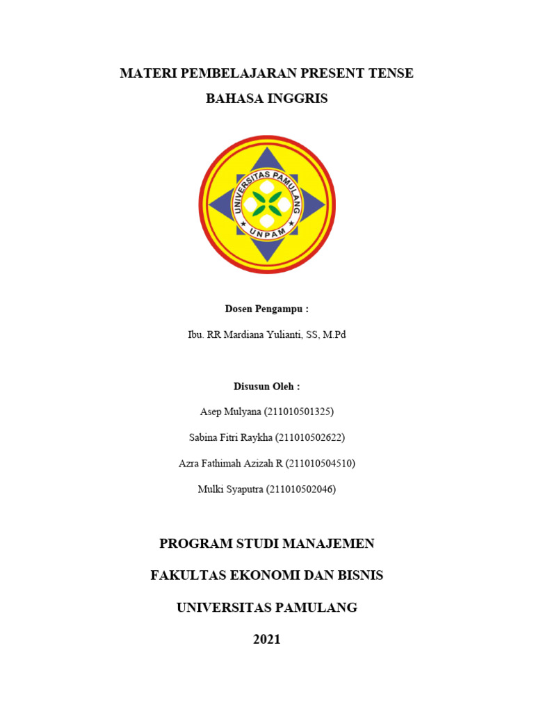 Materi Present Tense - Kel 3 | PDF