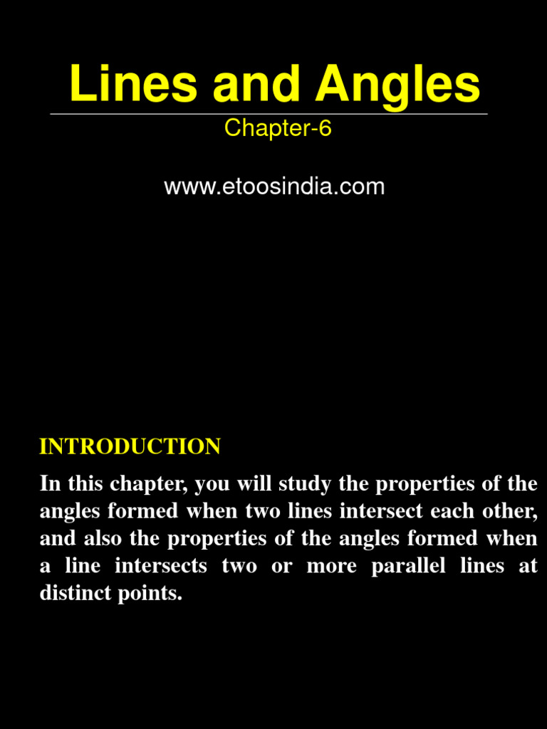 06-Lines and Angle PDF | PDF | Triangle | Euclidean Plane Geometry
