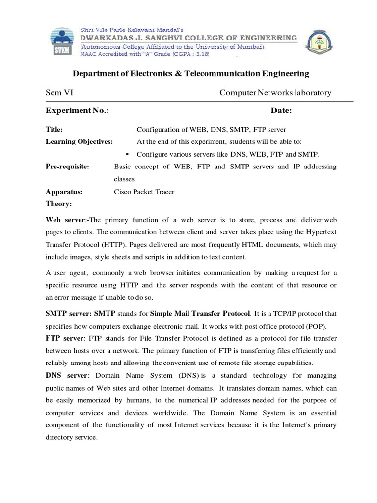 EXP 7 Server - Config | PDF | World Wide Web | Internet & Web