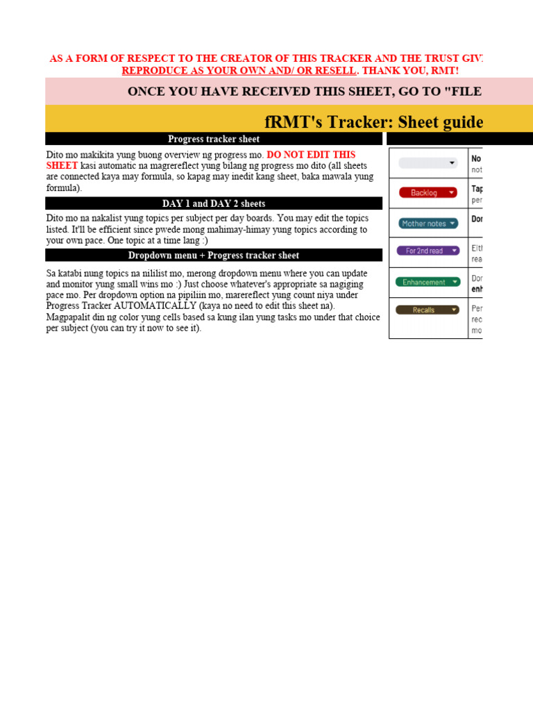 CECILIA DE CASTRO, fRMT's Progress Tracker ? | PDF | Serology | Lymphocyte