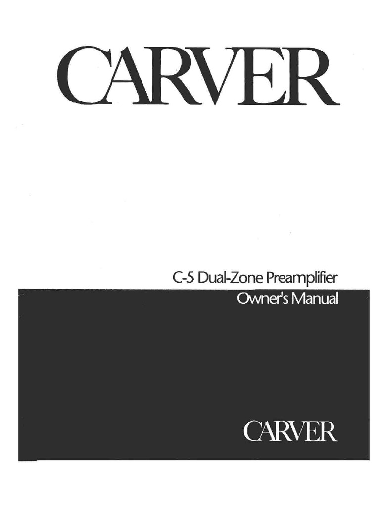 Carver c-5 | PDF