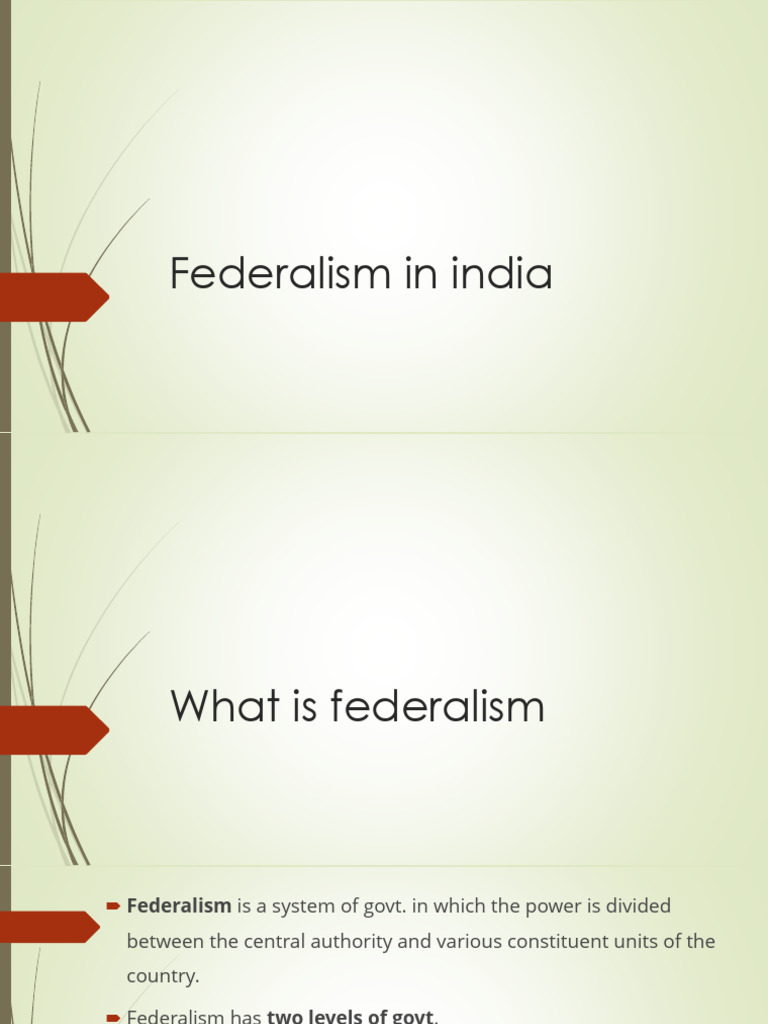 Federalism and India | PDF | Federalism | Federation