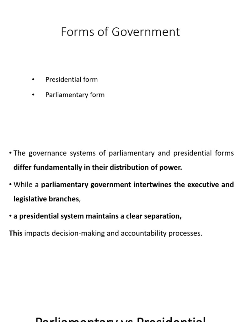 Presidential vs Parliamentary Systems | PDF | Legislature | World Politics