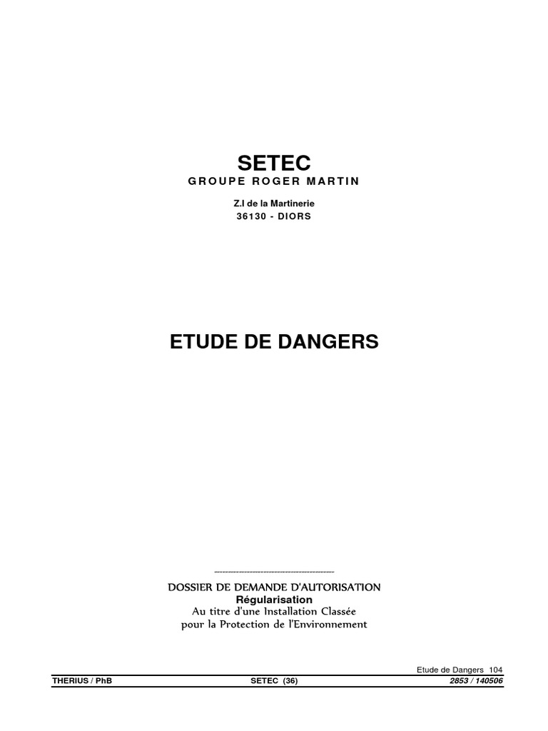 3 2853 SETEC Etude+Dangers | PDF | Sciences et mathématiques