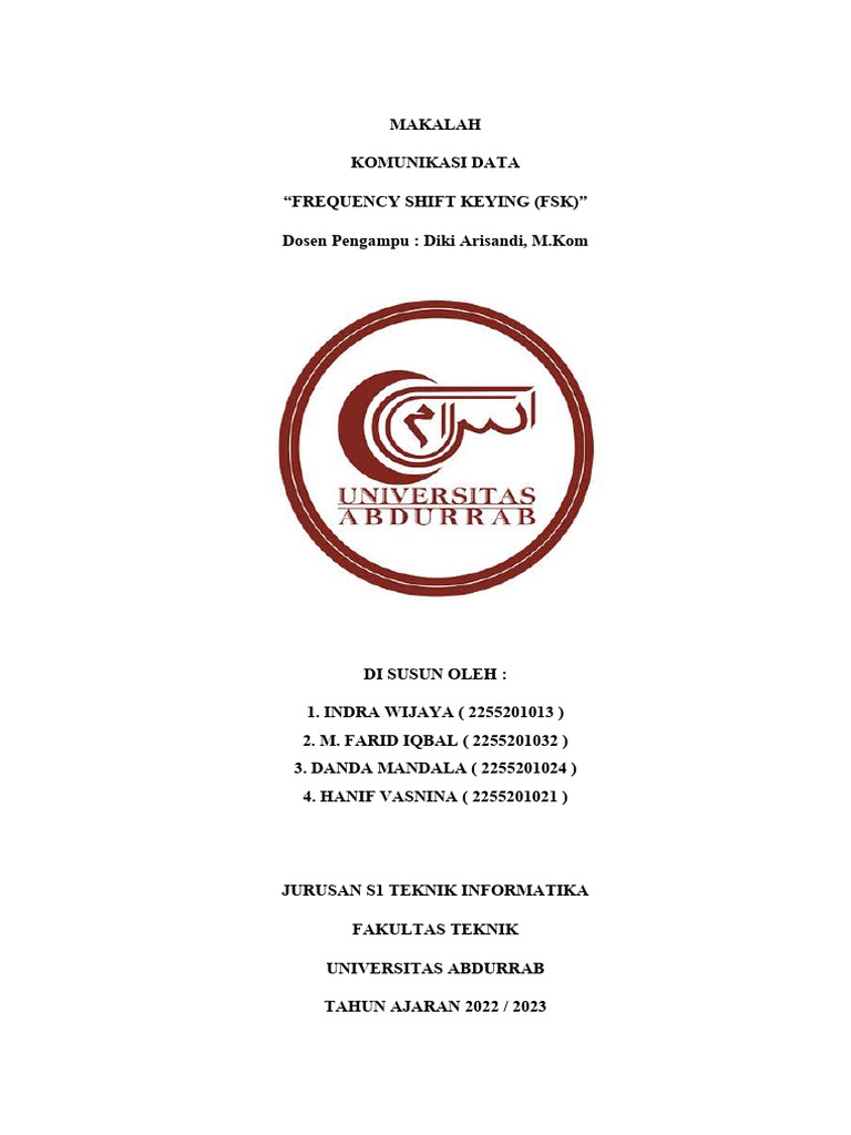 FSK: Teknik Modulasi Digital Sederhana | PDF | Komputer